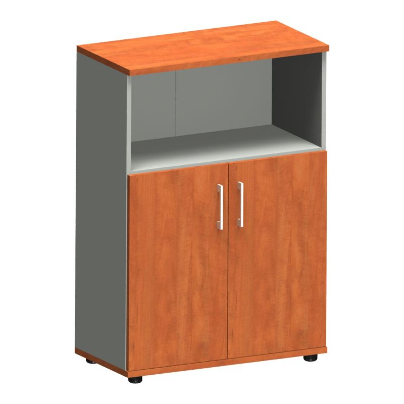 Regał R-80-3A SILVER GRUSZA POLNA + SZARA PLATYNA - Officehit.pl