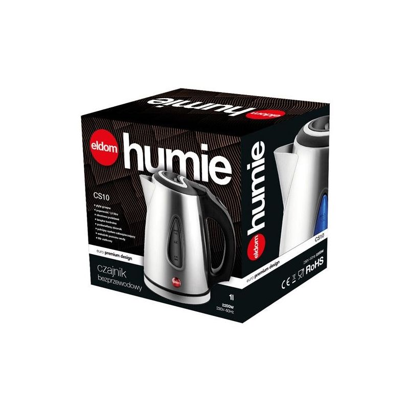 Czajnik elektryczny ELDOM Humie CS10 (1500W 1l kolor inox) - Czajni...
